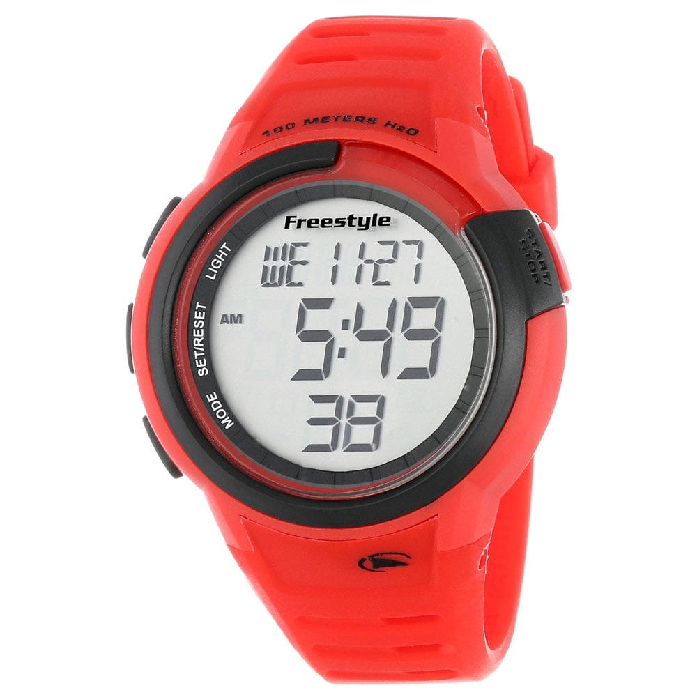 Freestyle FS85014 Men's Mariner Grey Digital Dial Red Rubber Strap ...