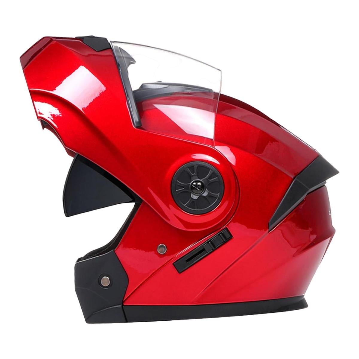 Casco BLDShineRed 1Pza Rojo DOT Talla S Abatible Casco Motociclista VentDepot MXBDD-001 ...