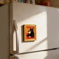 6Pcs Artistic Fridge Magnets Cats Design Small Art Print Painting ...
