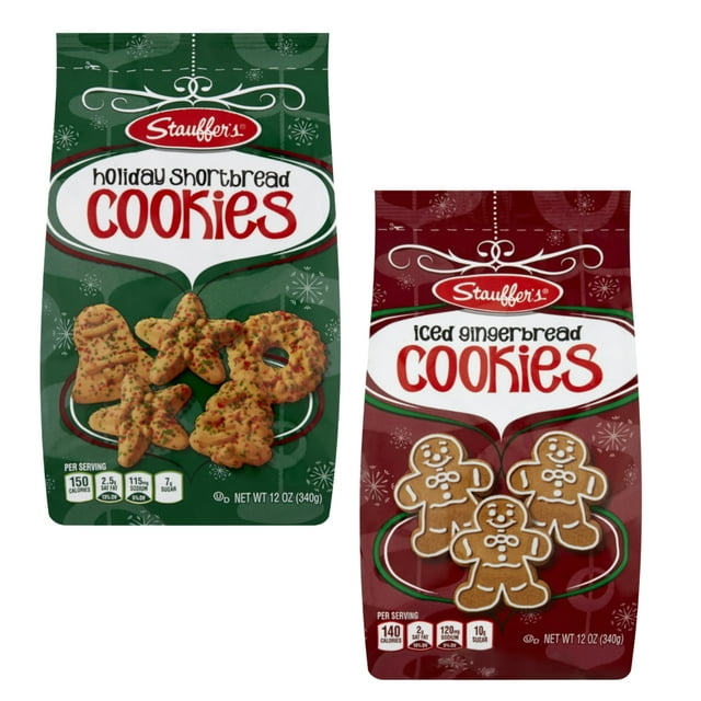 Stauffer's iced gingerbread and holiday shortbread cookies bundle ...