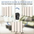 YASRKML 6FT 4 Panel Rolling Room Divider with Wheels, Beige - Walmart.com