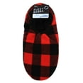 Fuzzy Babba Men's Red Buffalo Check Slipper Socks with Grippers, M/L-L ...