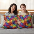 Abstract Geometric Pillow Covers Set of 2, Vintage Color Modern ...