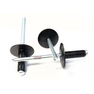 Mill 3/16" Rivet Large Flange Aluminum Head Steel Mandrel Blind Pop ...