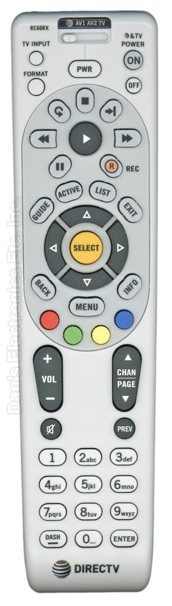 DirecTv RC66RX (p/n: RR66RX) DIRECTV Remote Control (new) - Walmart.com ...