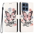 Butterfly Love Flower Wallet Case For Motorola Moto G Play 5G 2026, PU ...