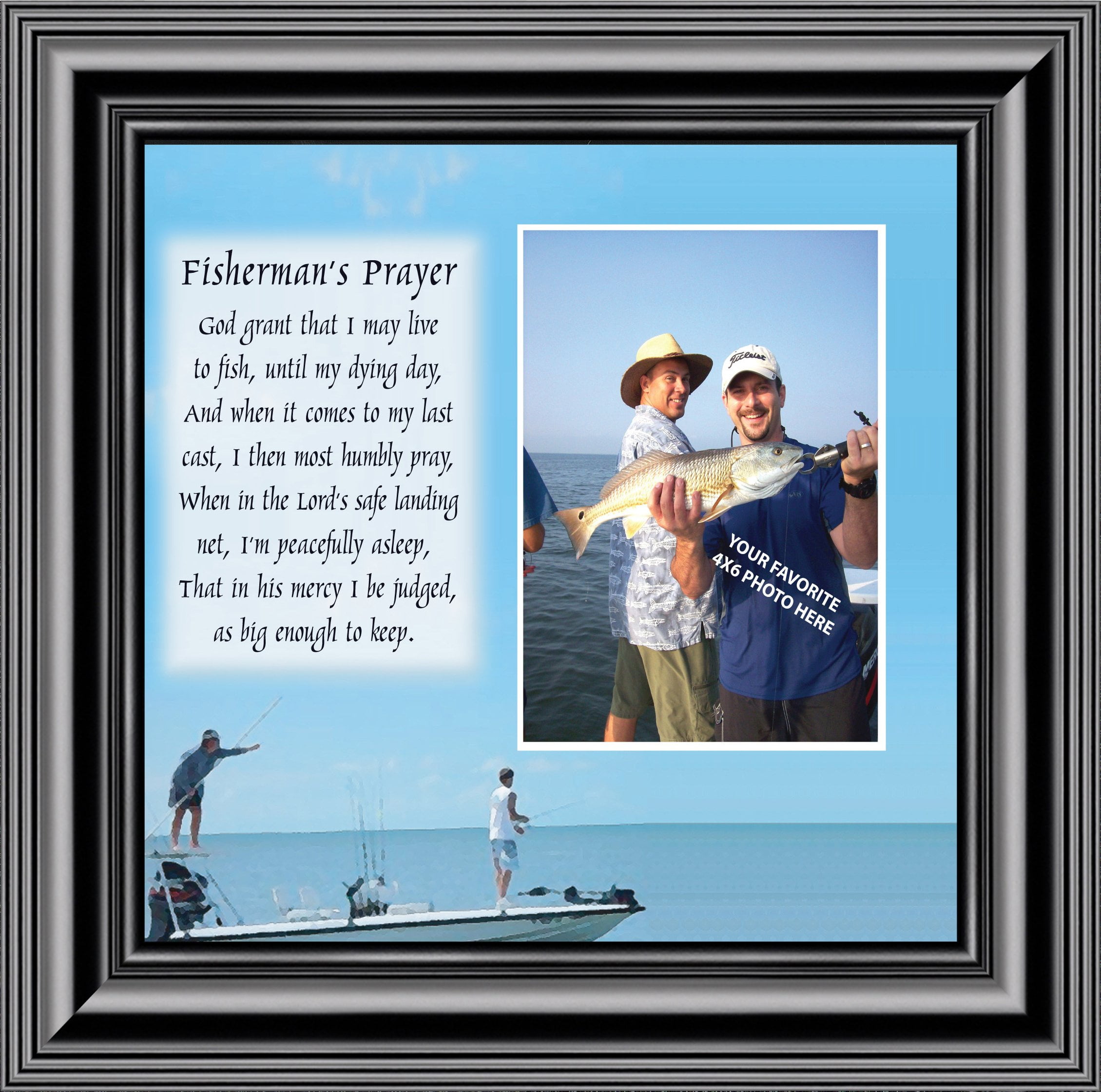 Fisherman's Prayer, Fishing Gifts, Beach, Boating or Fishing Decor ...