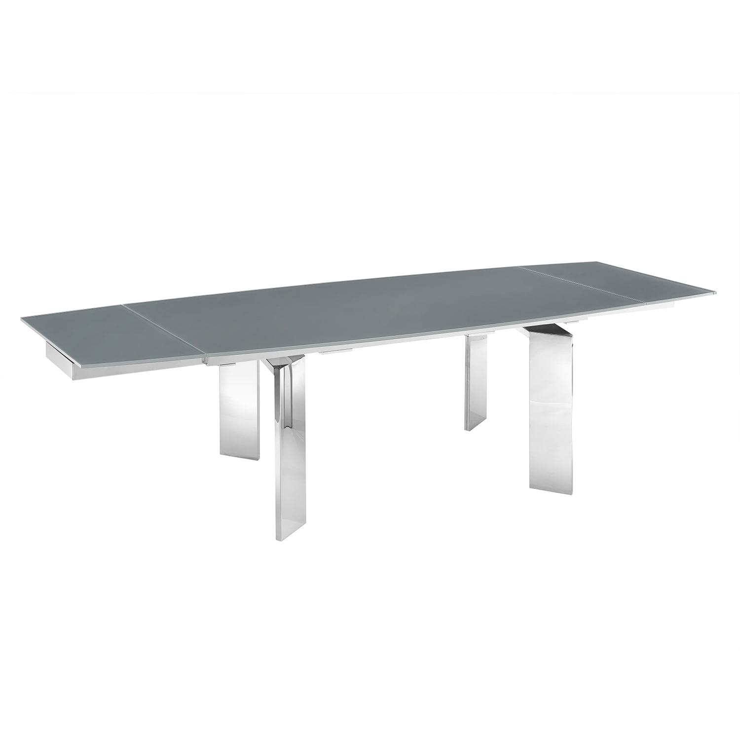 Talenti Casa ASTOR motorized dining table in gray glass with polished ...