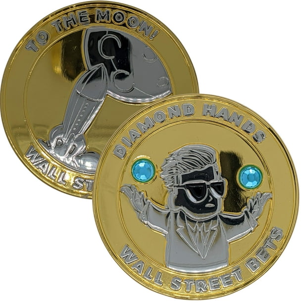 Diamond Hands | To the Moon 2" Wall Street Bets WSB Challenge Coin ...