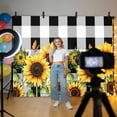 7x5ft Photo Backdrop, Sunflower Soft Polyester Backdrop Curtains ...