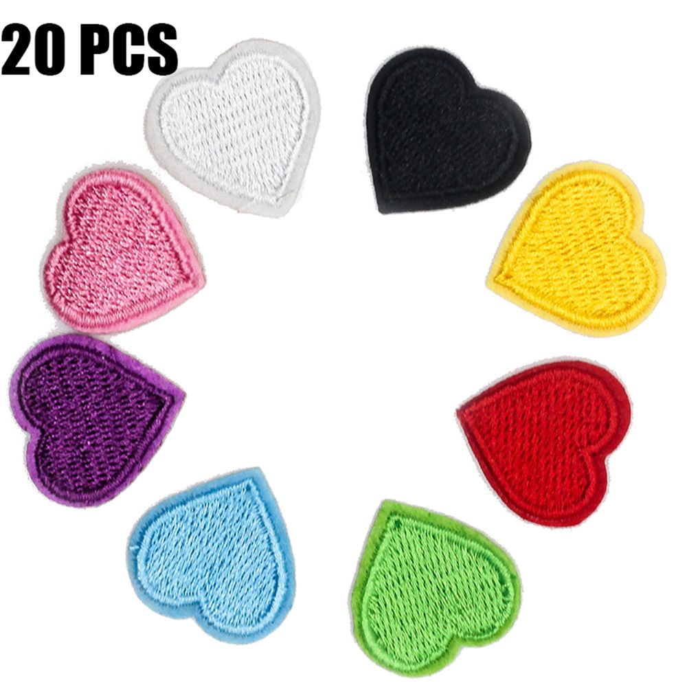 Embroidered Iron On Love Heart DIY Badge Appliques Patches Clothes ...