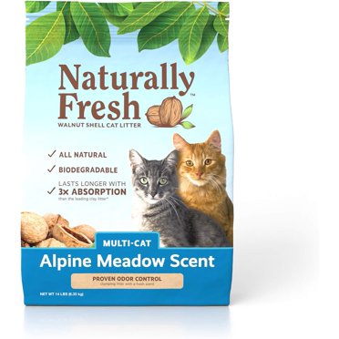 Naturally Fresh Walnut-Based Quick-Clumping Cat Litter 14 lb. Bag ...