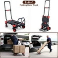 2-in-1Hand Foldable with Folding Basket,330LBS Capacity Handtruck,Hand ...