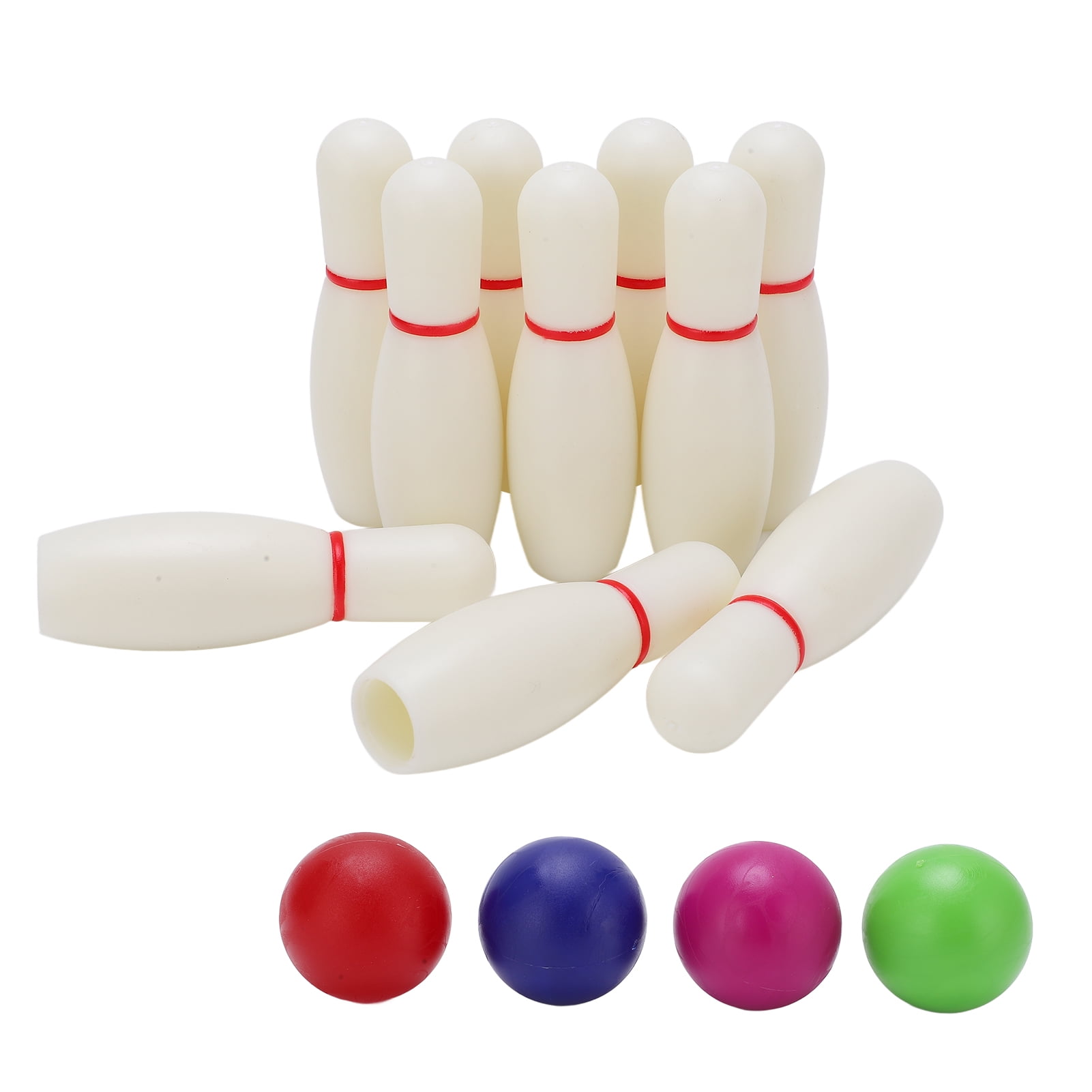 LYUMO Children Mini Bowling Toy Set 10 Pins 4 Balls Kids Early ...