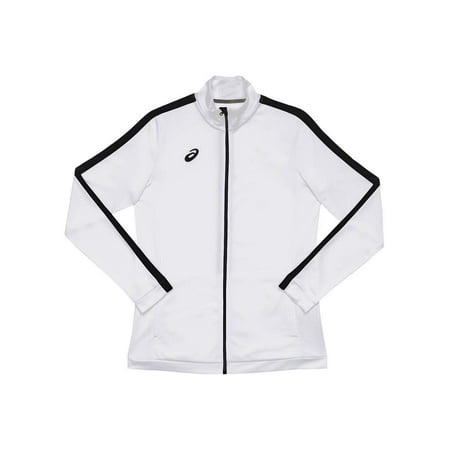 ASICS Team Tricot Warm Up Jacket, Team White/Team Black, Small ...