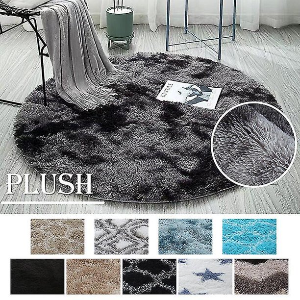 Fluffy Round Rug Carpets For Living Room Home Decor Bedroom Kid Room ...