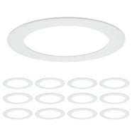 JSP Manufacturing 6" Halo Ceiling Cover, Plastic White Light Trim Ring ...