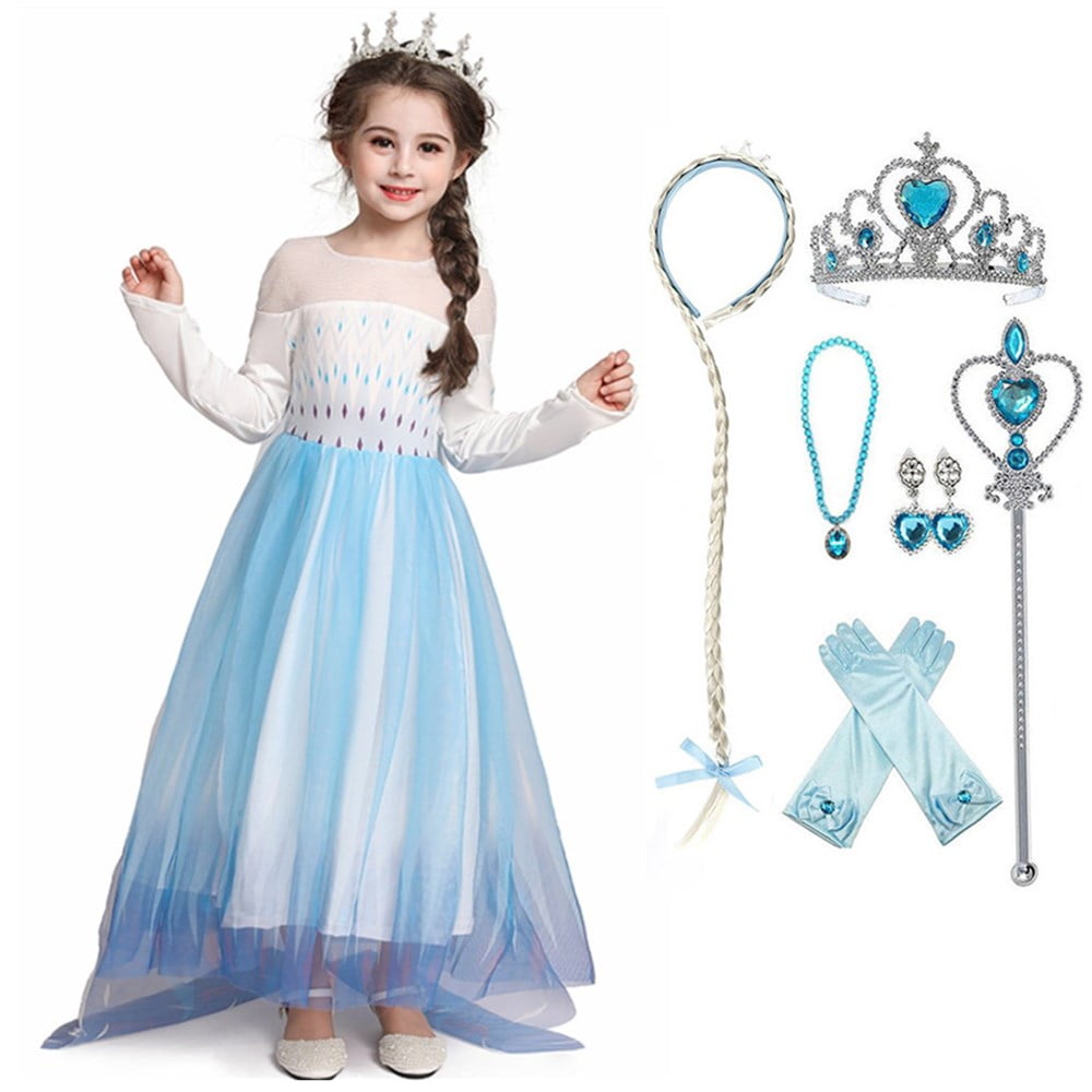 Click here for Hawee Girls Elsa Dress Halloween Christmas Costume... prices
