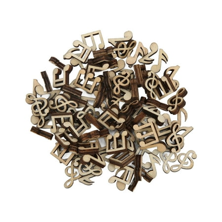 Music Notes Wooden Cutouts,100Pcs Music Notes Wooden Wooden Blank Music ...