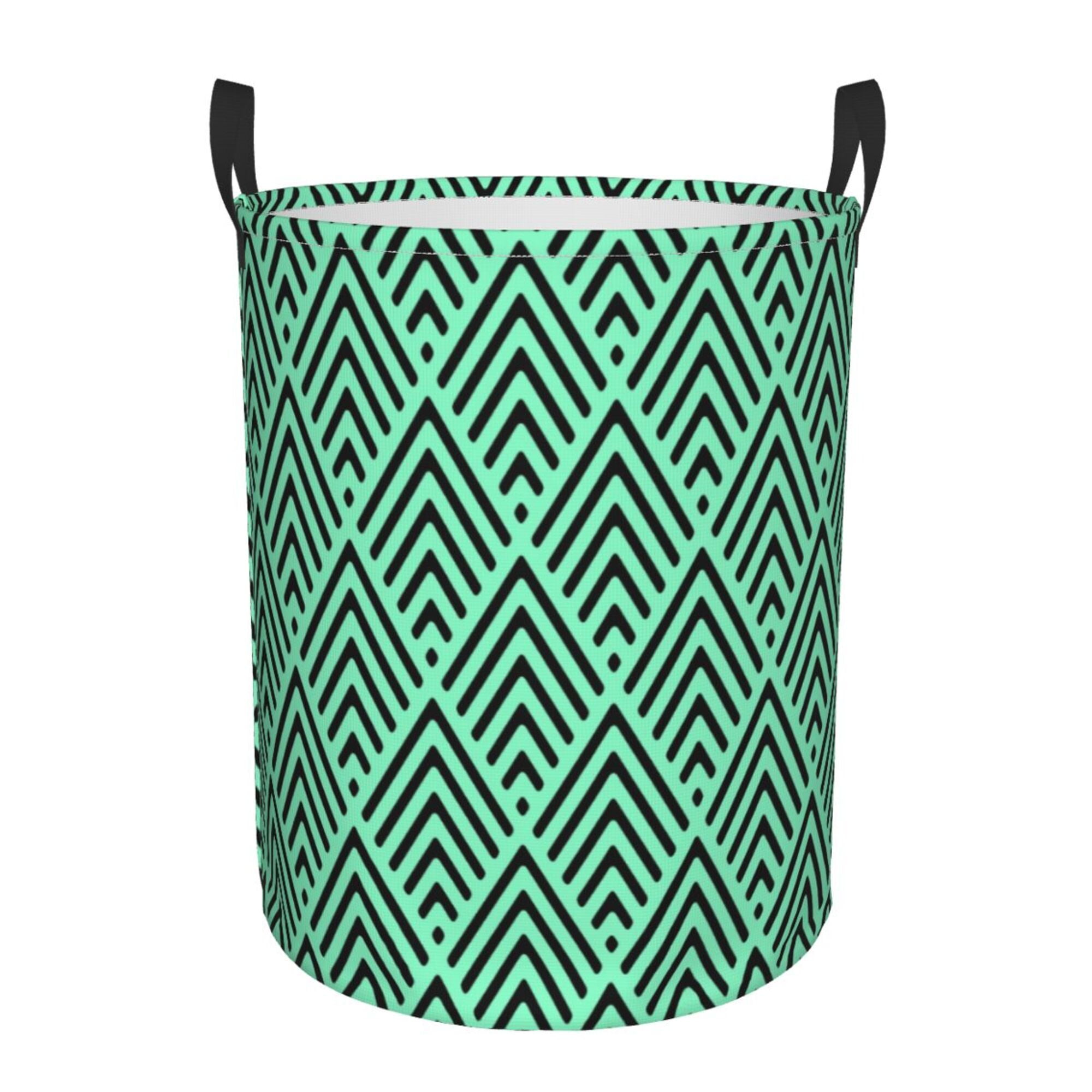 Black Mint Green Laundry Basket Organizer Collapsible, Bathroom Dirty ...
