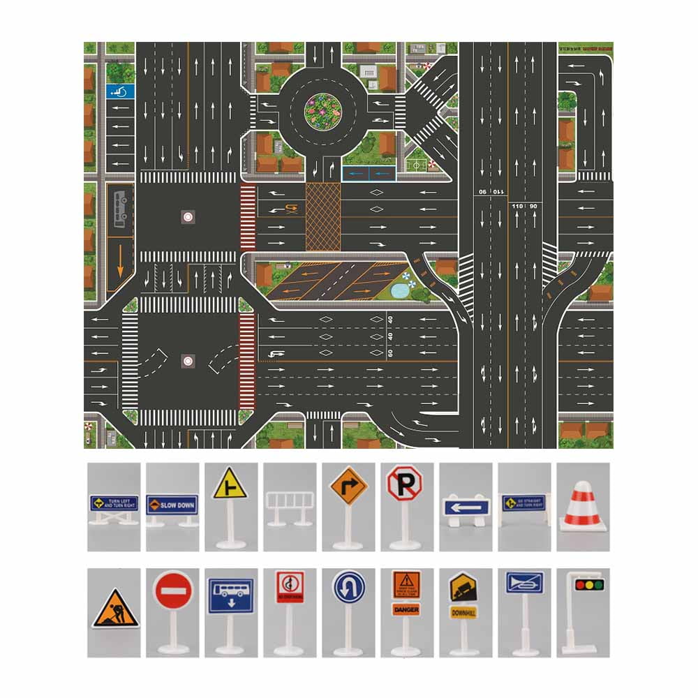 YIDEDE Cars Map City Parking Lot Roadmap Toy Model Car Climbing Mats ...