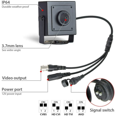 Q-camera Mini Square Security Camera 1080P 2MP HD 4 in 1 TVI/CVI/AHD ...