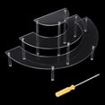 3-Tier Acrylic Semicircle Dessert Display Risers Mini Cupcake Organizer ...