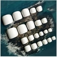 Fofosbeauty 24PCS Press on Fake Toe Nails, Short Square False Nails ...