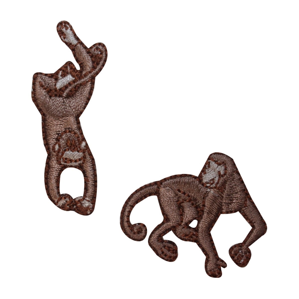 ID 1639AB Set of 2 Monkey Patches Jungle Animal Embroidered Iron On ...