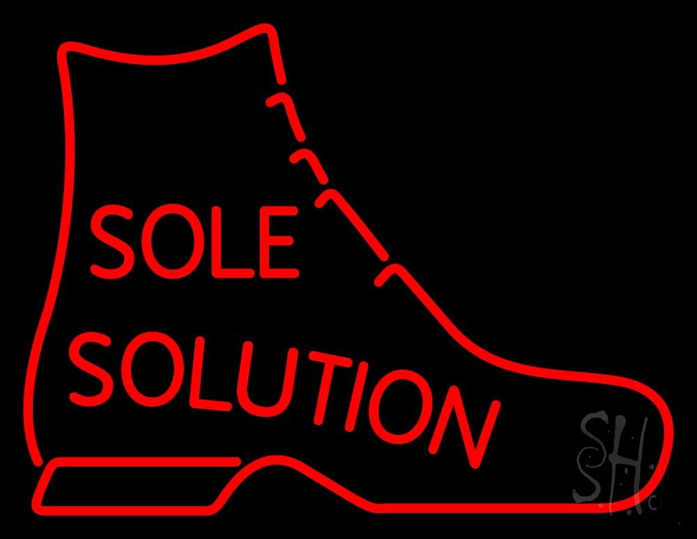 Sole Solution LED Neon Sign 15 x 19 - inches, Black Square Cut Acrylic ...