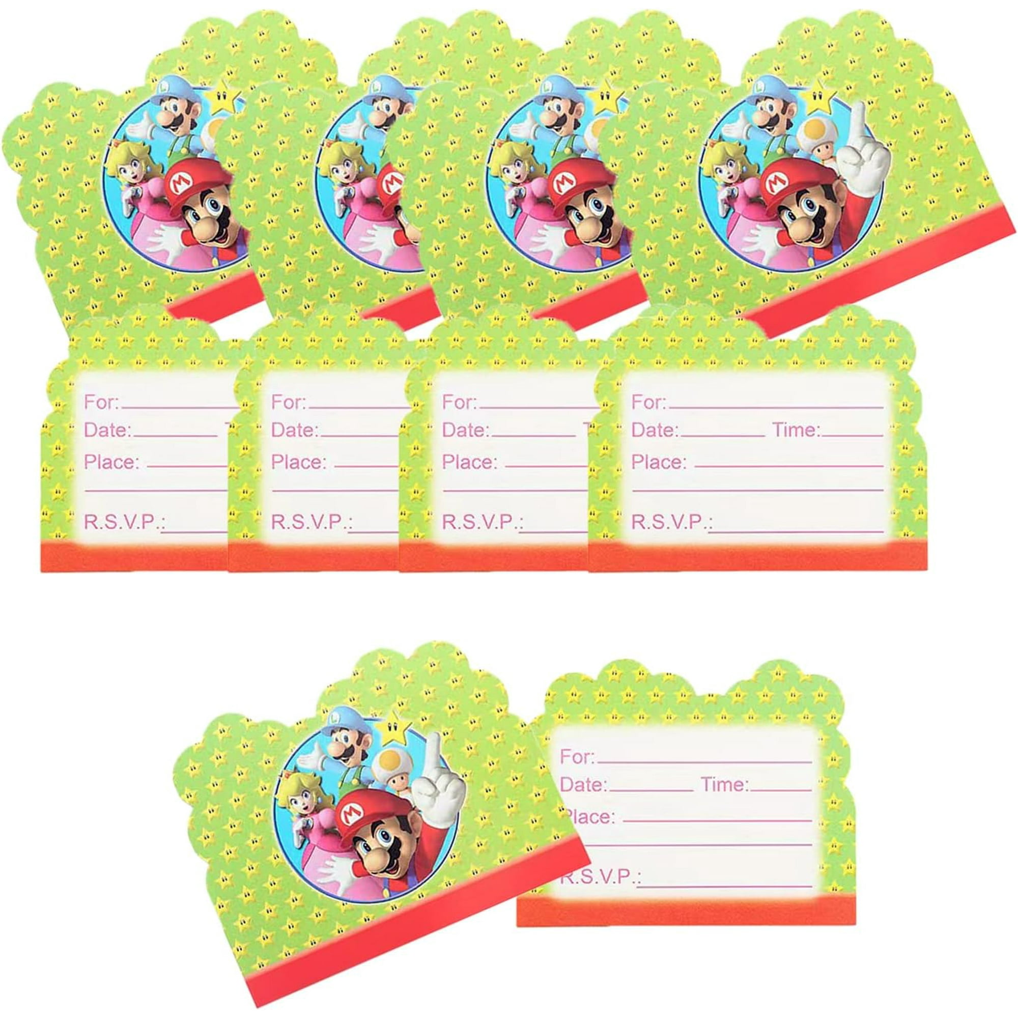 Click here for Oruyrop 20pcs Super Mario Bros Invitation Cards Gr... prices