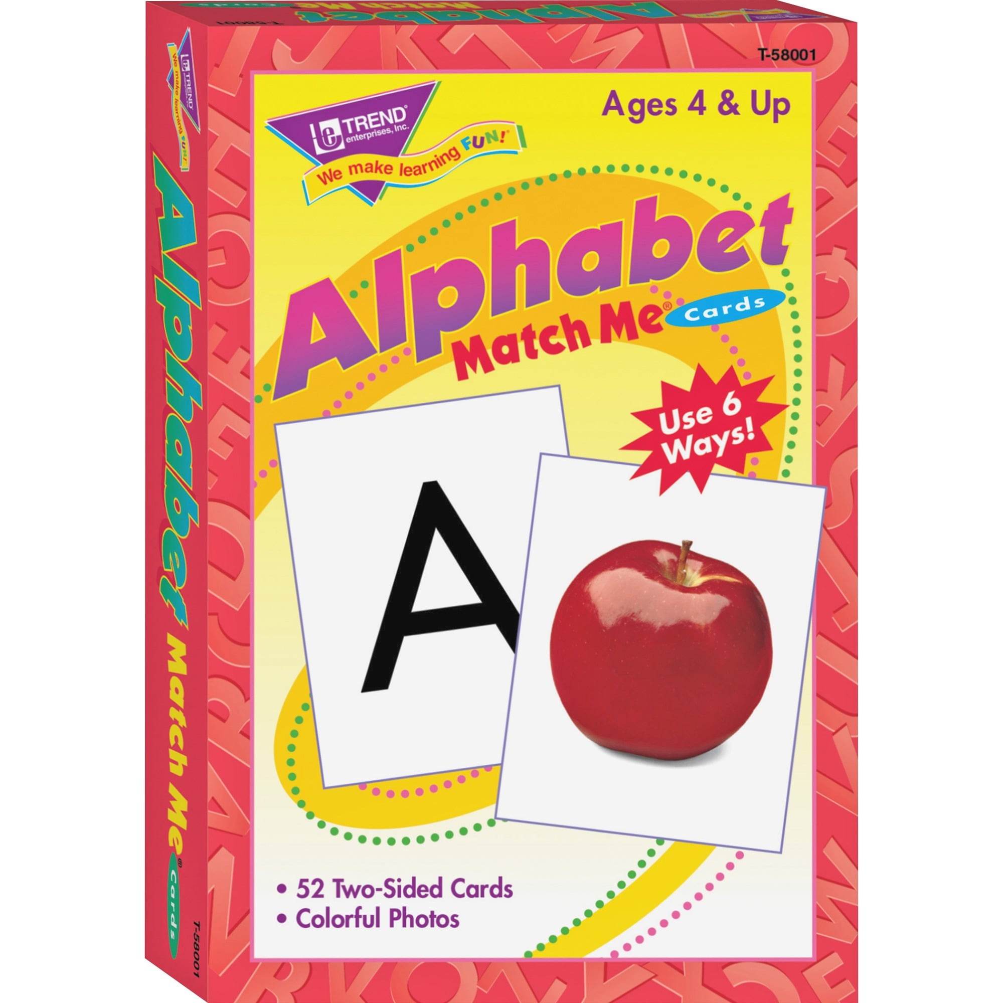 Trend, TEPT58001, Alphabet Match Me Flash Cards, 1 / Set - Walmart.com
