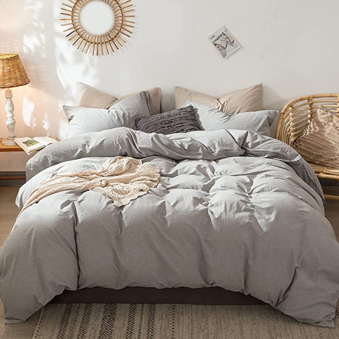 Grey Textured Bedding