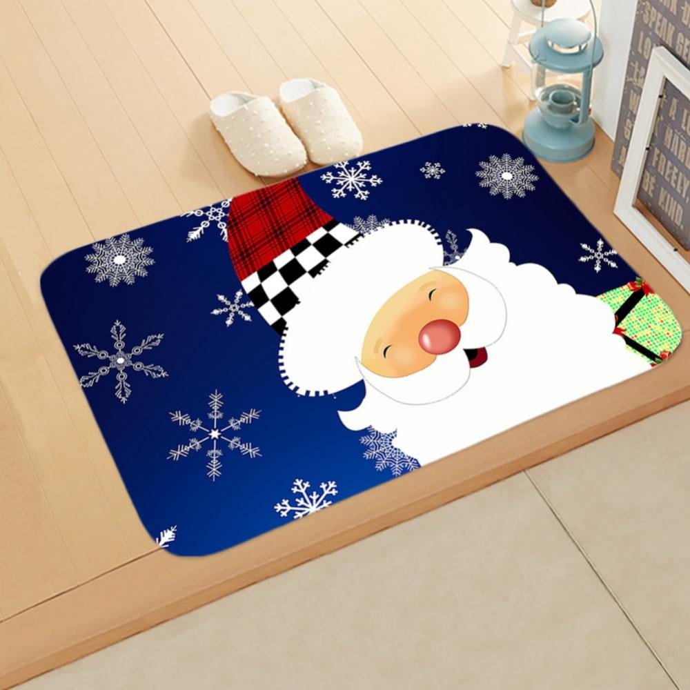 Xmas Decor Christmas Gingerbread Snowflakes Bath Rugs Non-Slip Doormat ...