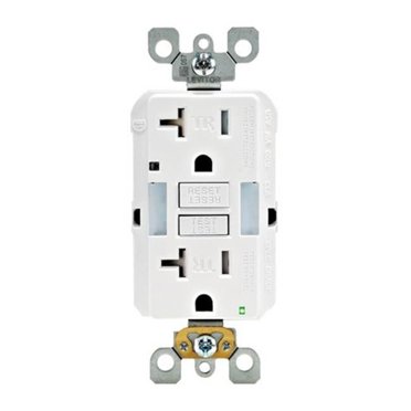 Mfg R02-GFNT2-0KW Self-Test GFCI Outlet, White - 20 A & 125 V - Walmart.com