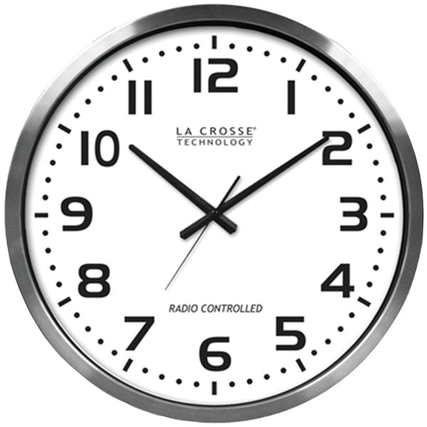 20" Brushed Aluminum Atomic Wall Clock - Walmart.com