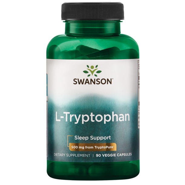 Swanson L-Tryptophan from Tryptopure 500 mg 90 Veggie Capsules ...