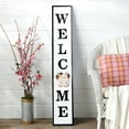 Interchangeable Wall Leaning Welcome Sign with 8 Magnetic Season Icons ...