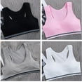 MANJIAMEI Cotton Racerback Sports Bras Training Bras for Girls 8-10 ...