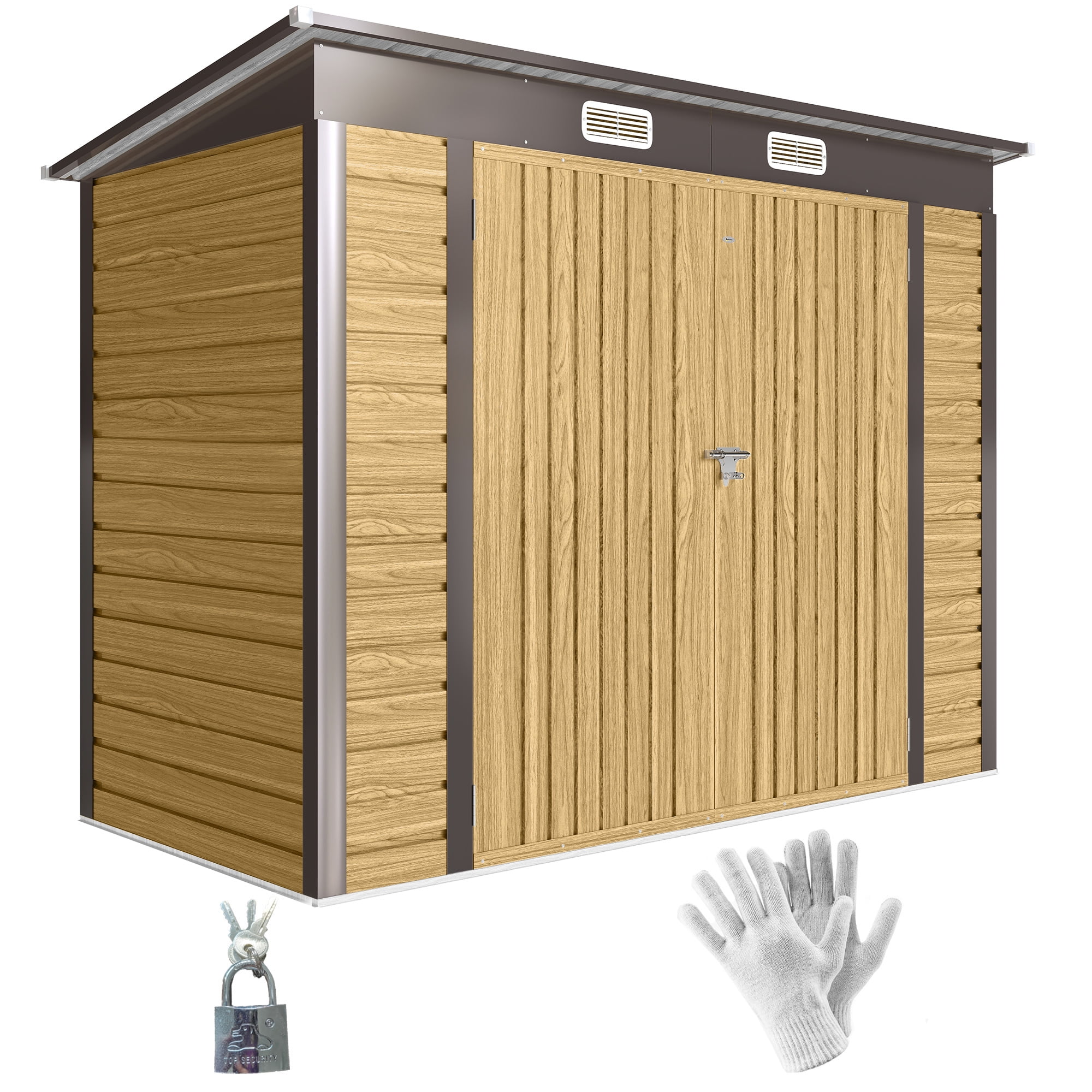 Click here for Outsunny 8 X 4ft Metal Garden Storage Shed With 2... prices