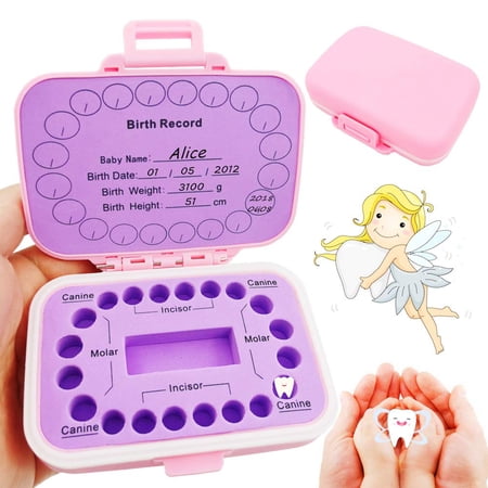 Baby Keepsake Tooth Box PP Baby Teeth Storage Holder Boxes Saver First ...