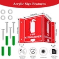 4 Pcs T&R Fire Extinguisher Sign, Fire Extinguisher with Down Arrow 8 x ...