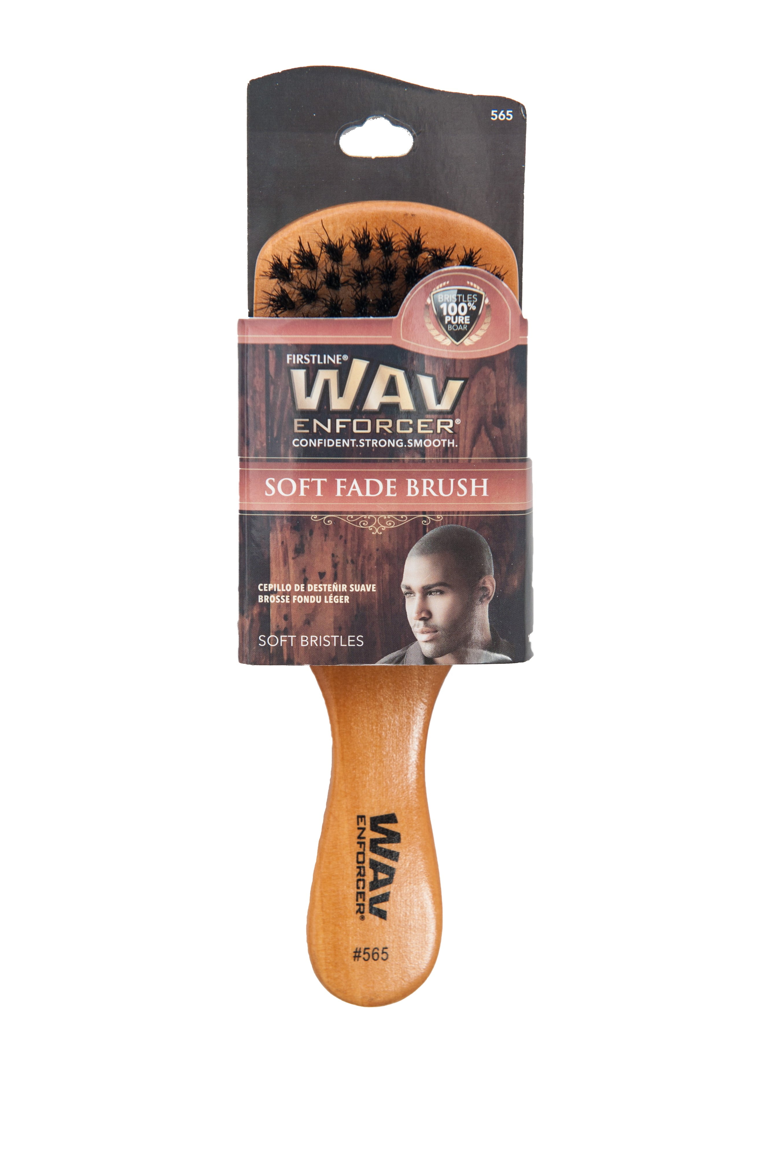 Firstline WavEnforcer Soft Fade Boar Bristle Brush - Walmart.com