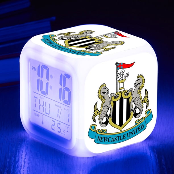 Sports Club Football LED Alarm Clock Luminous Digital Clock 7 Colors ...