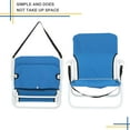 BaytoCare Beach Chair Folding Portable Chair Blue Solid Construction ...