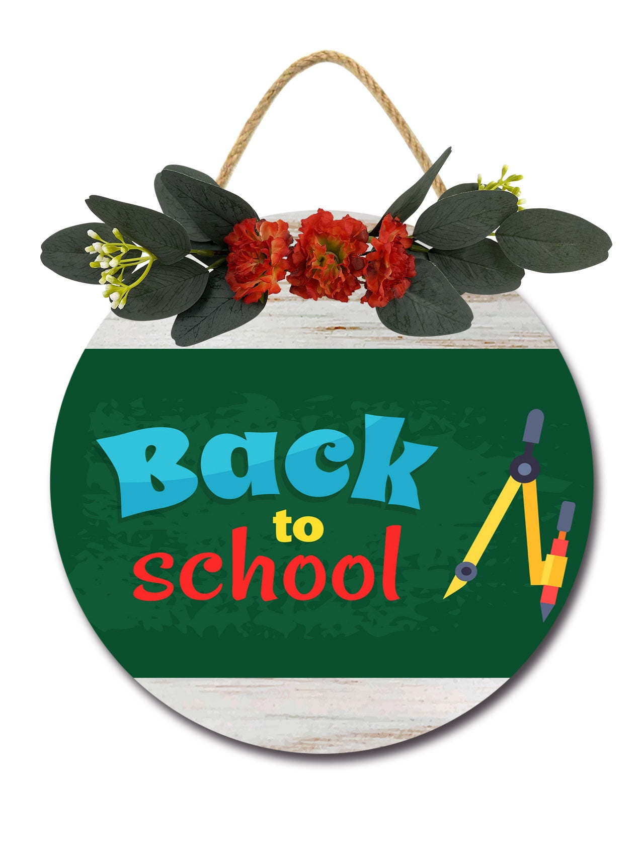 Eveokoki Welcome Back To School Door Sign Classroom Door Hanger Back to ...