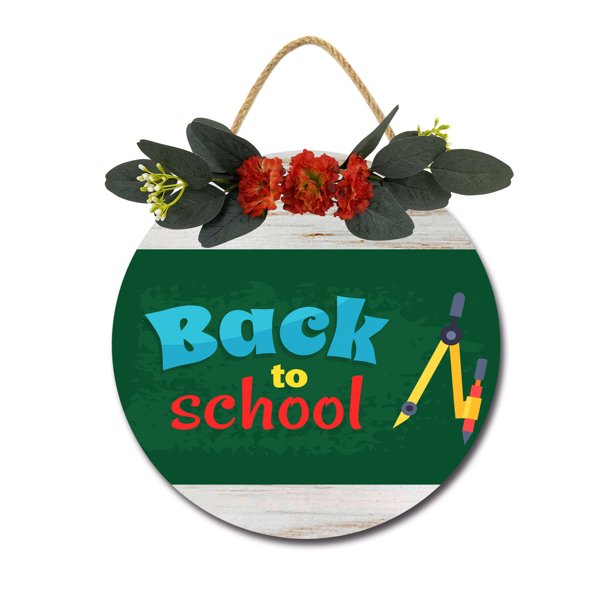 Eveokoki Welcome Back To School Door Sign Classroom Door Hanger Back to ...