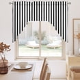 Black Striped Swag Curtain Valance for Windows, Modern Stripes ...