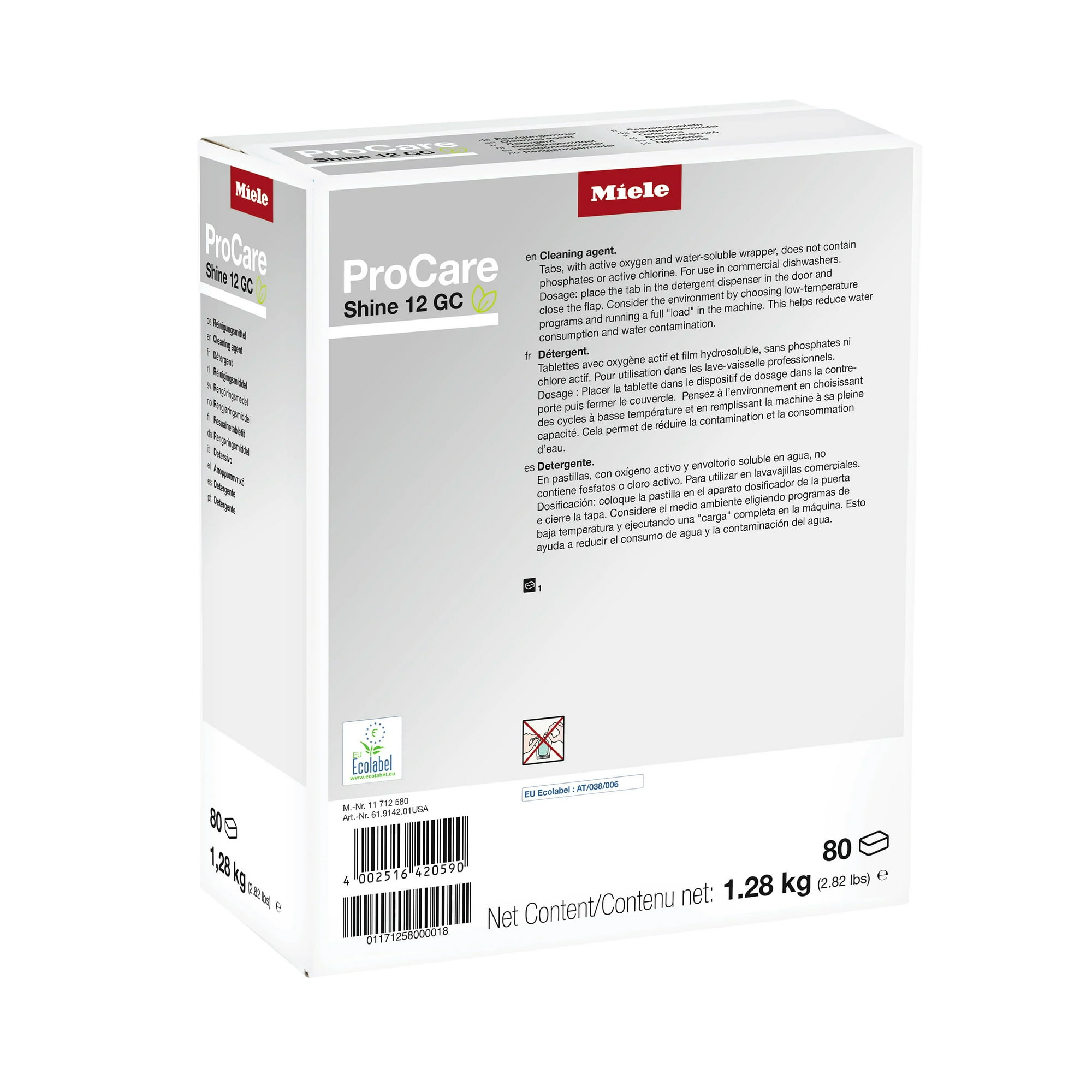 Click here for Miele Pro Care Shine 12 Gc - 11712580 80 Tablets prices