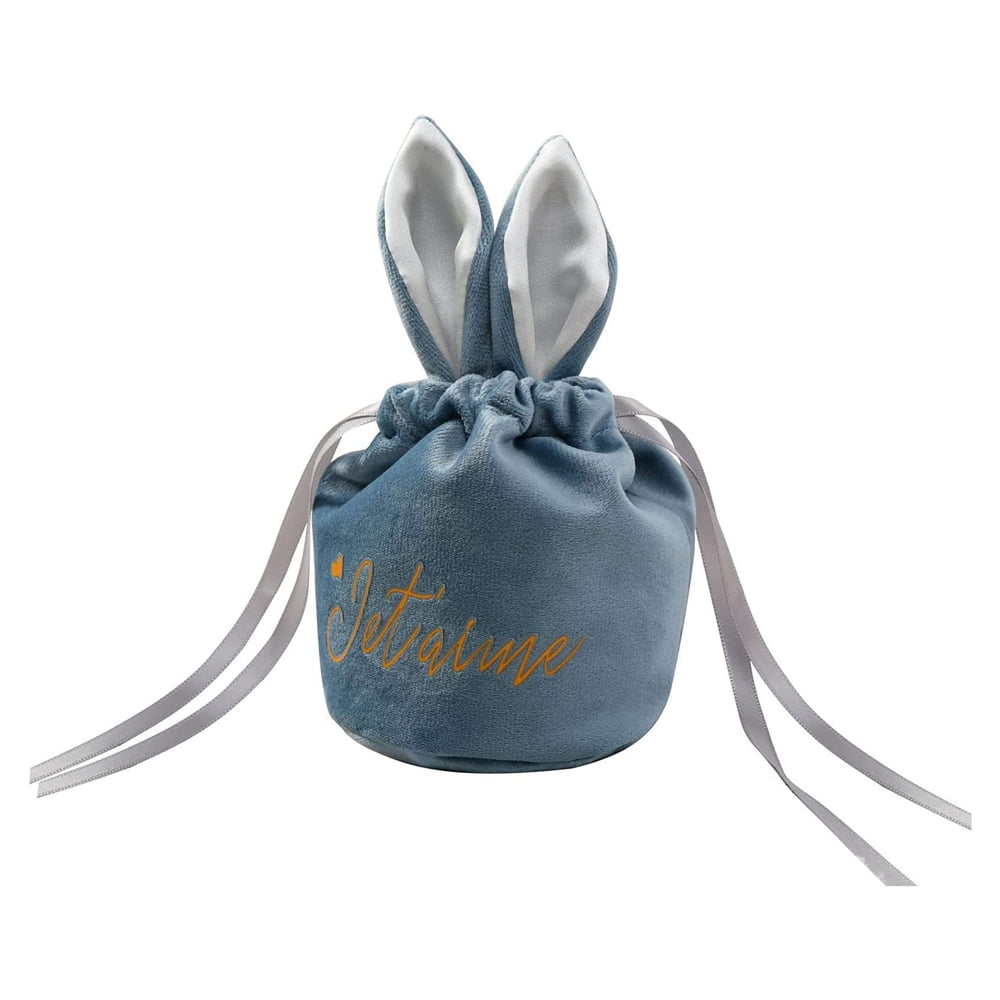 6 Pieces Easter Bunny Bags Bunny Ears Candy Bags Easter Drawstring Gift ...